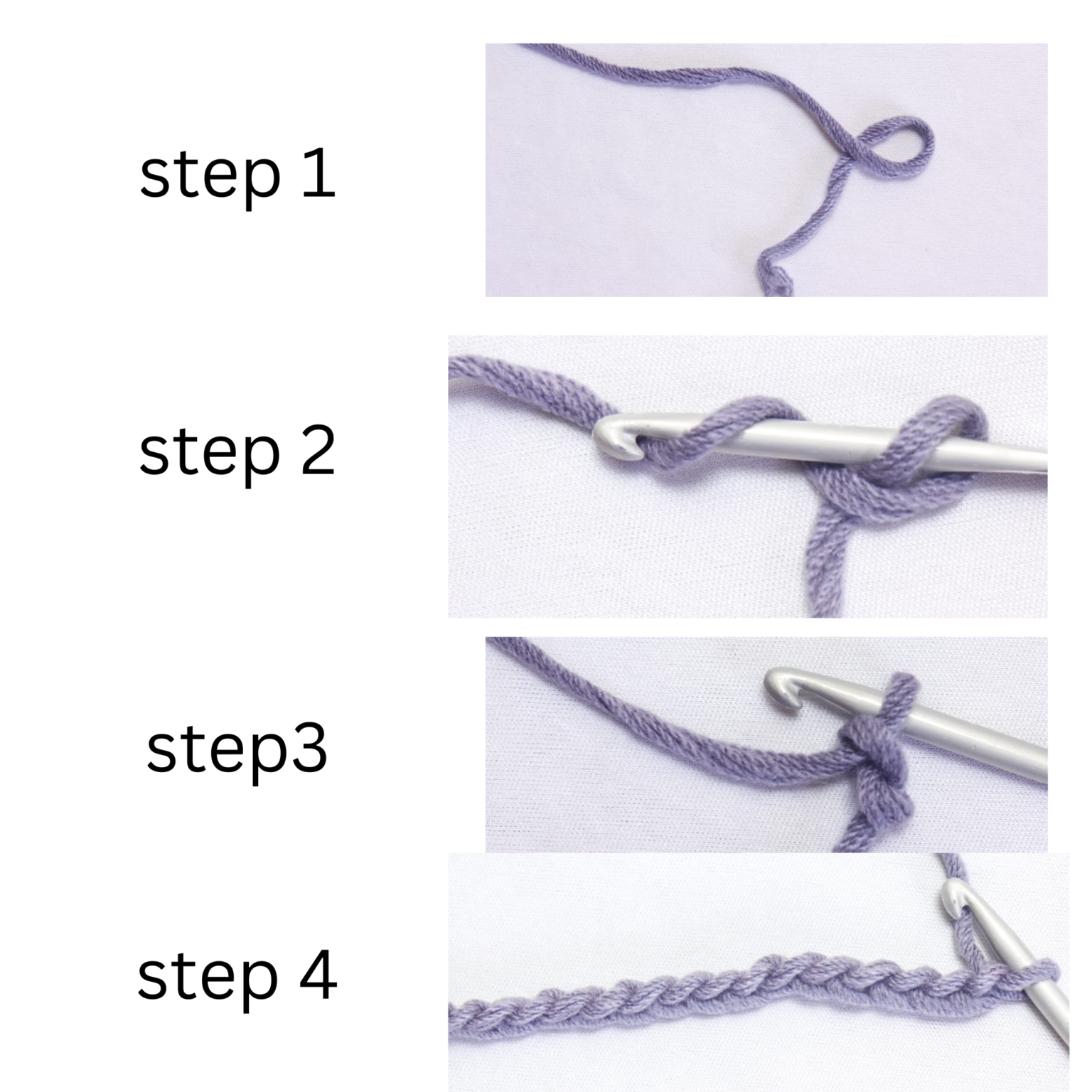 How to Crochet chain stitch {CH}. - Dreamcrochets