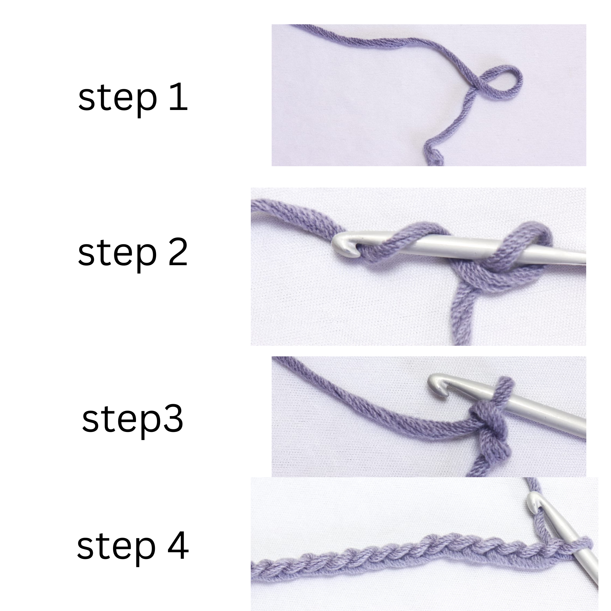 How to Crochet chain stitch {CH}. - Dreamcrochets