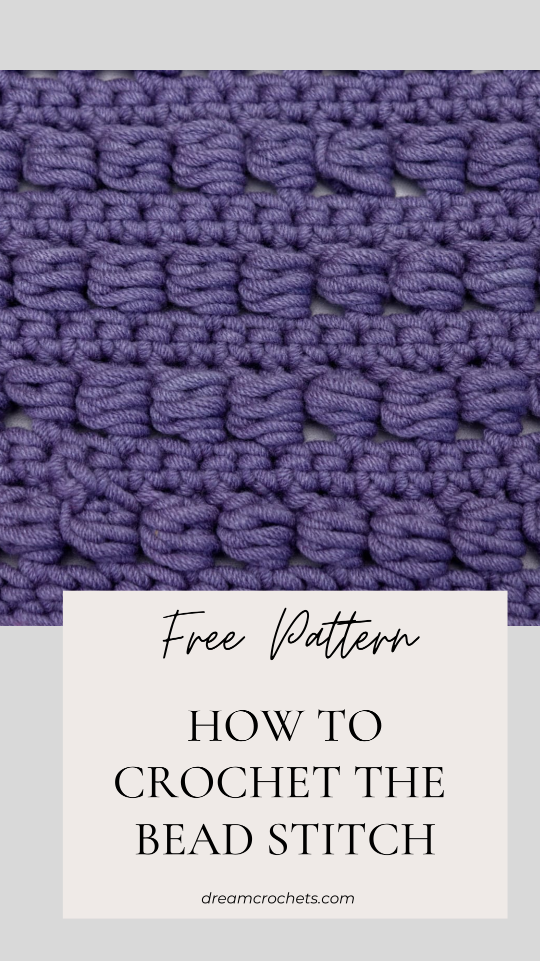 Crochet Bead Stitch | Easy crochet stitch tutorial - Dreamcrochets