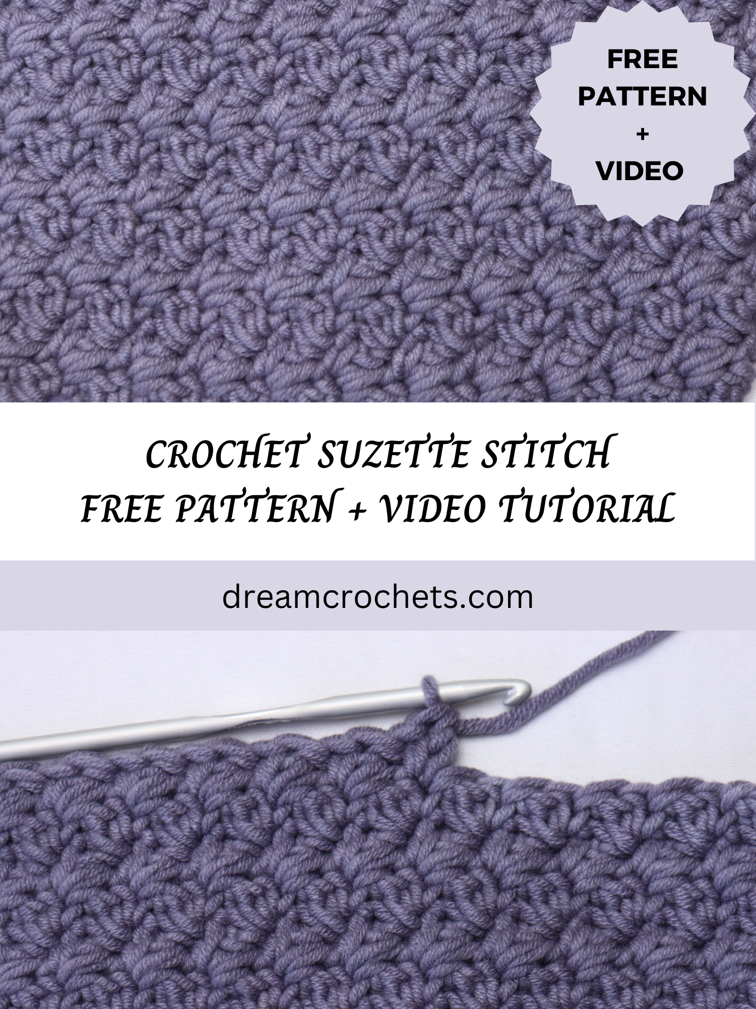 Crochet Suzette Stitch | Easy Stitch Pattern. - Dreamcrochets