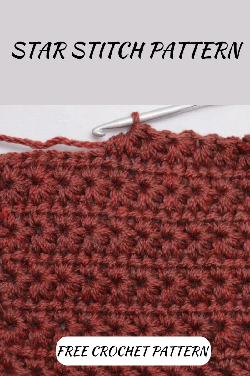 How to crochet the star stitch in easy steps. 2 row repeat. - Dreamcrochets