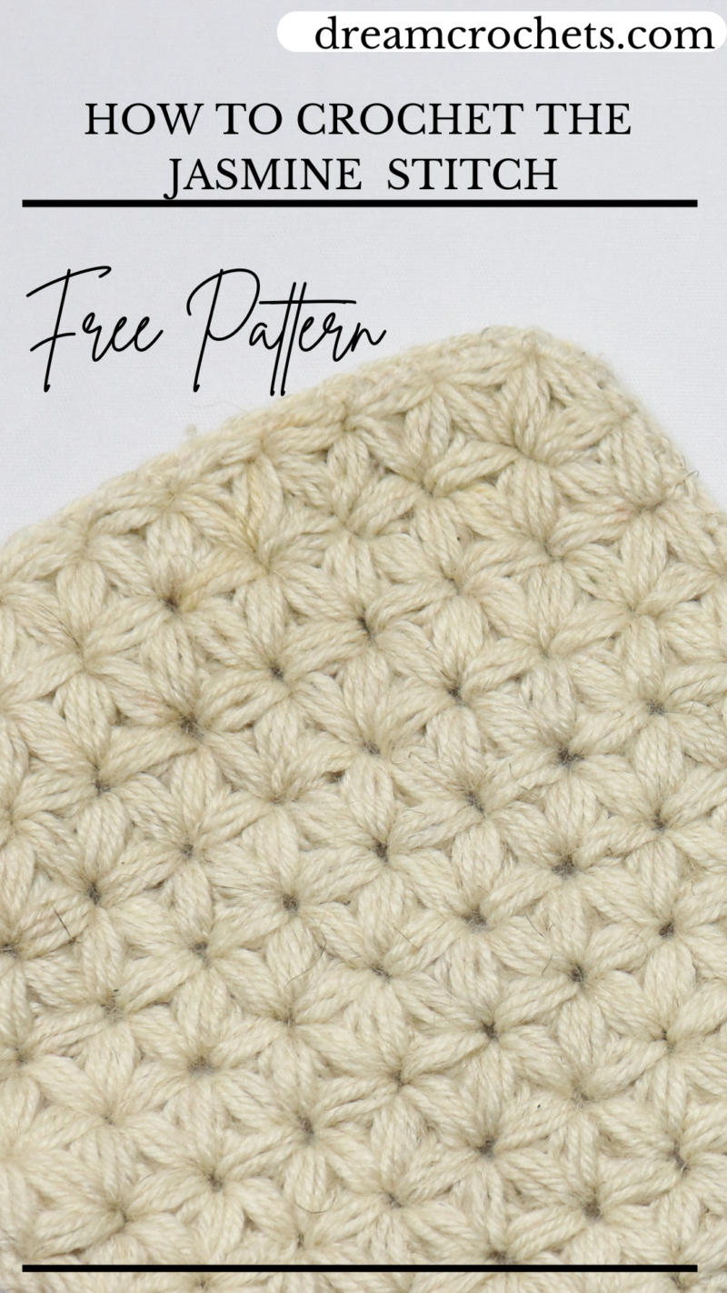 How to Crochet Jasmine Stitch in easy steps. - Dreamcrochets