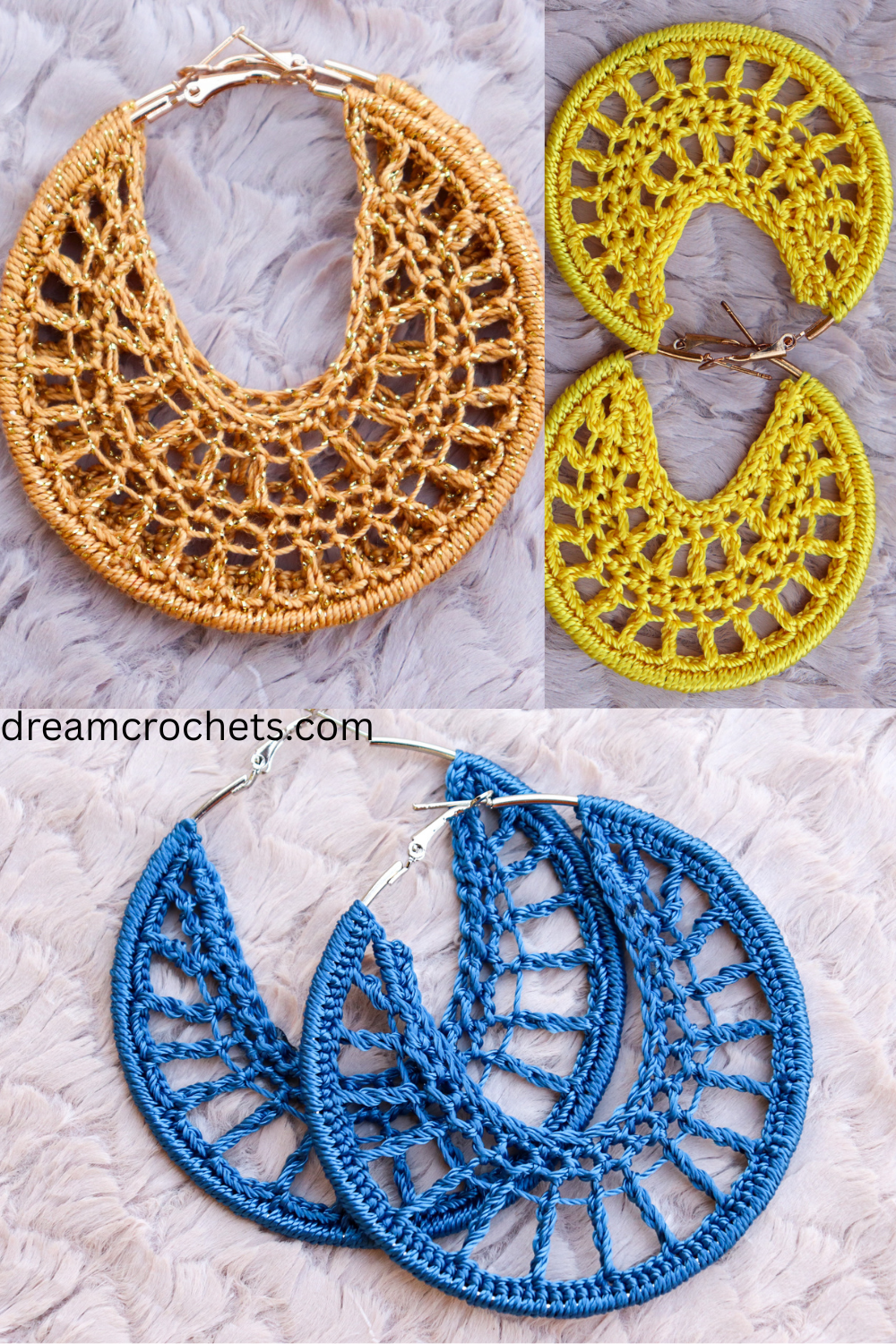 Free Crochet Hoop Earrings Pattern – Quick, Trendy & Beginner-Friendly ...